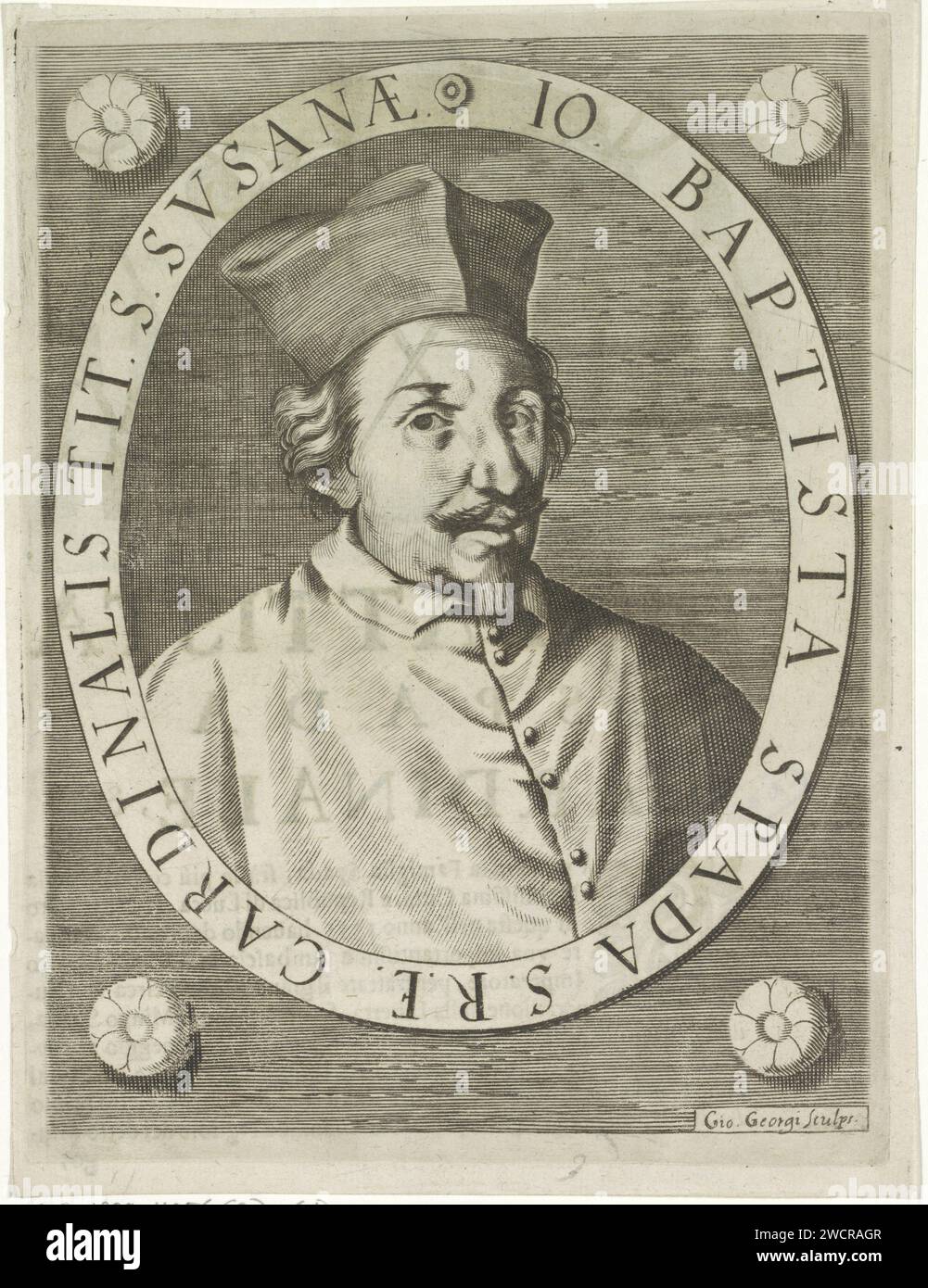 Portret van Kardinal Giambatt spada, Giovanni Georgi, 1600 - 1699 print ...