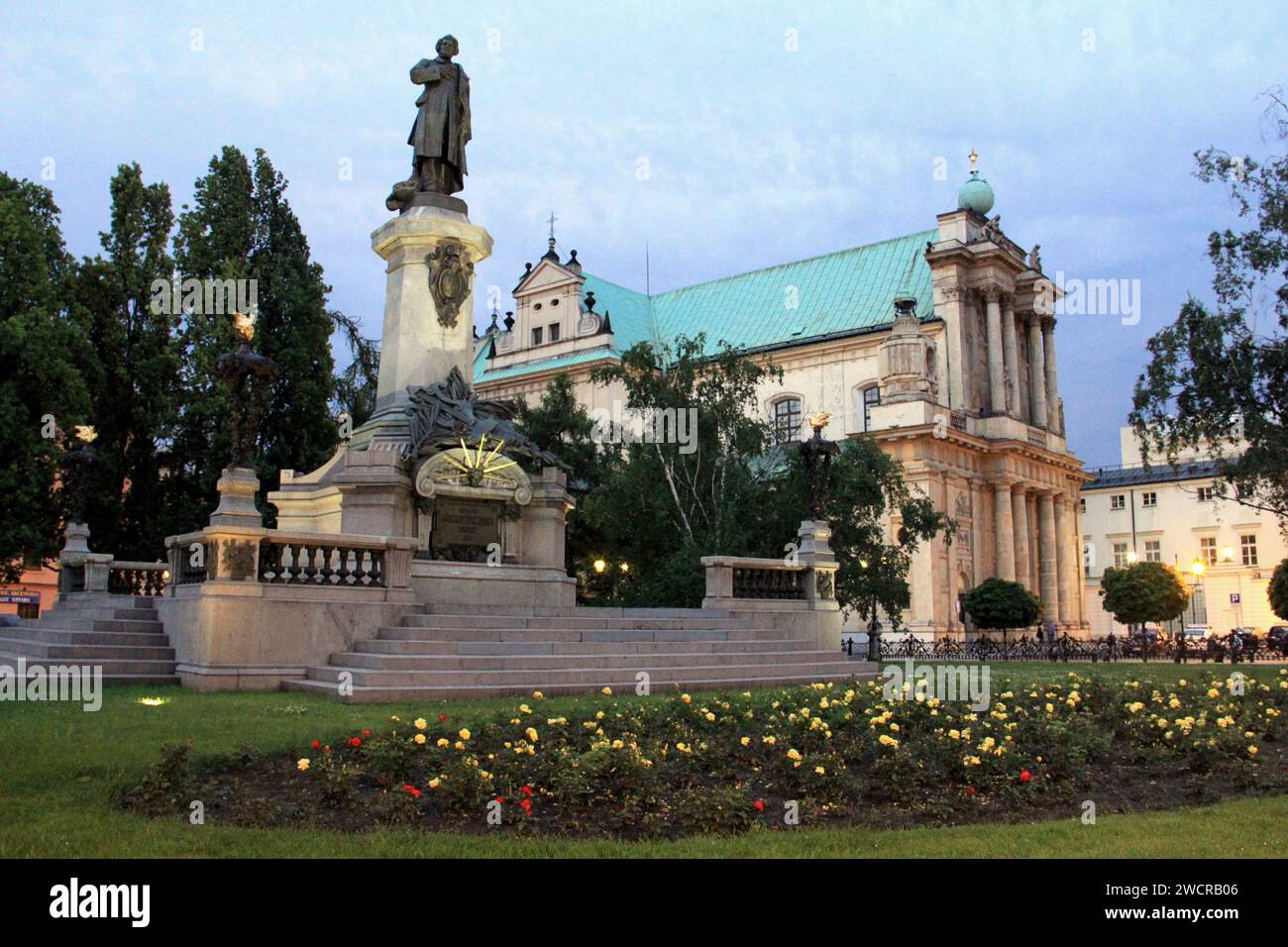Adam Mickiewicz Monument, unveiled in 1898, in the Srodmiescie district ...