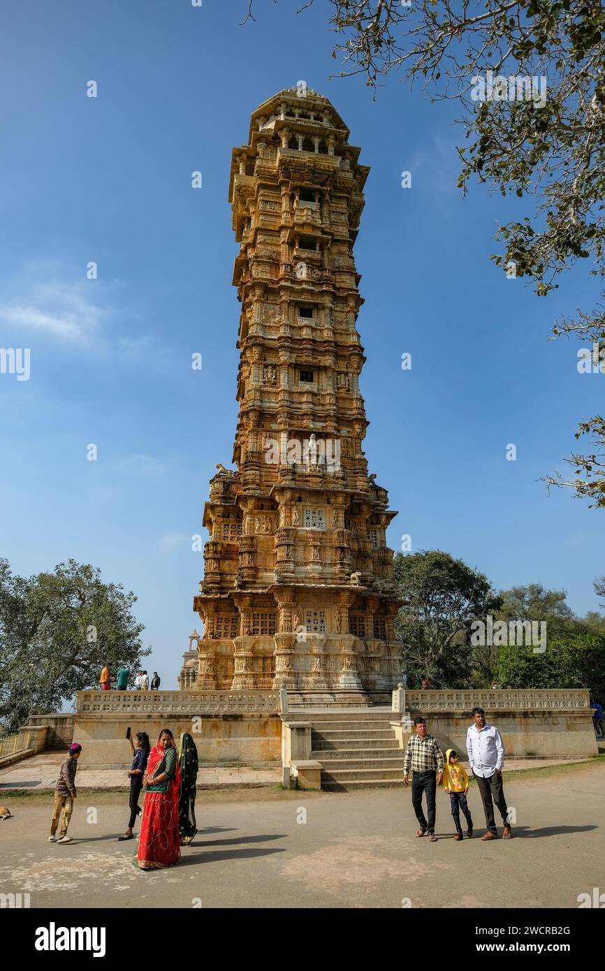 Chittorgarh, India - January 6, 2024: Vijaya Stambha at Chittorgarh ...