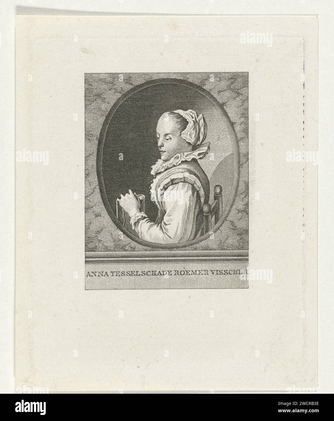 Portrait of Anna Roemers Visscher, Carel Jacob de Huyser, 1763 - 1804 ...
