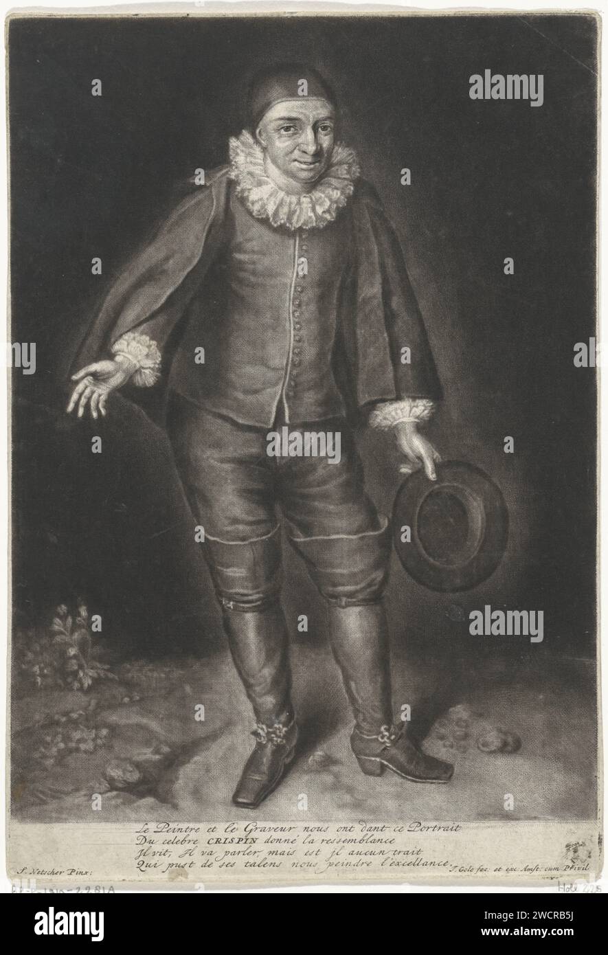 Portrait of Raymond Poisson such as Krispijn, Jacob Gole, after ...