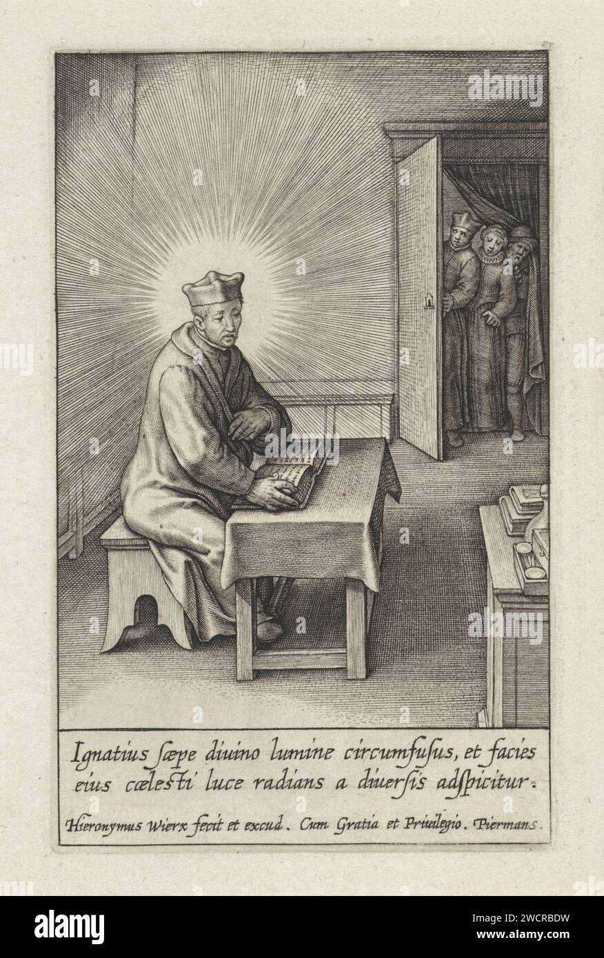 Ignatius van Loyola surrounded by Divine Light, Hieronymus Wierix, 1611 - 1615 print Ignatius ...