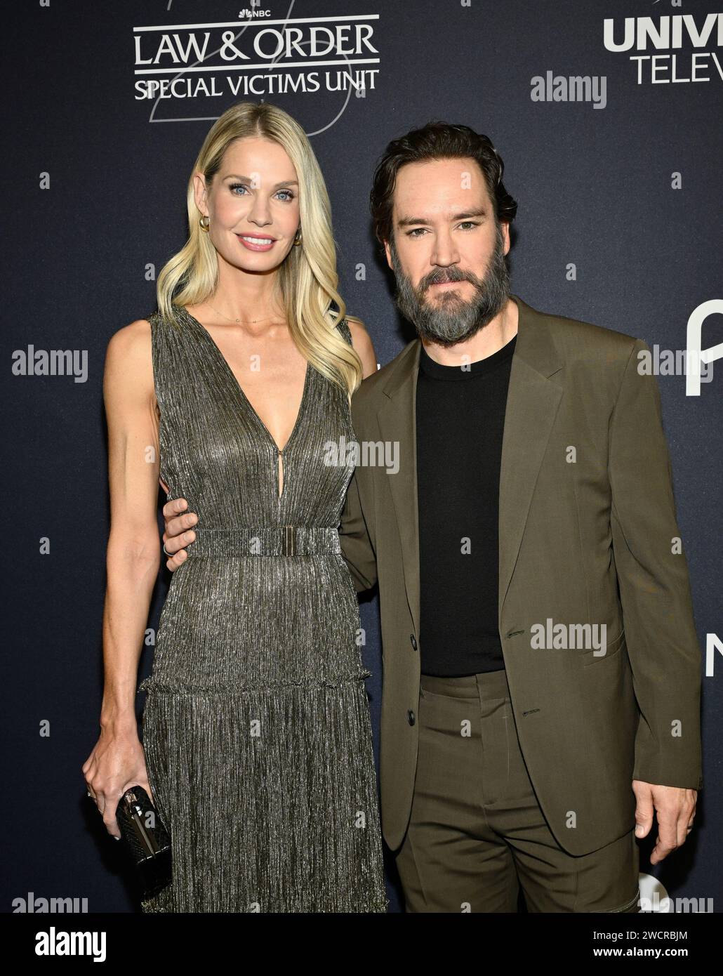 Mark-Paul Gosselaar, right, and wife Catriona Gosselaar attend the "Law ...