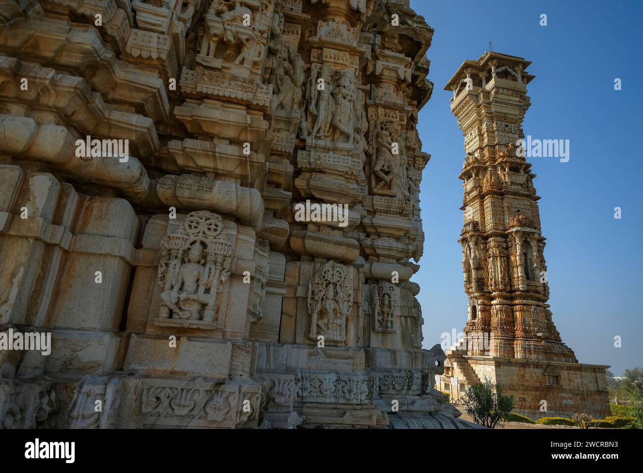 Chittorgarh, India - January 6, 2024: Kirti Stambha at Chittorgarh Fort ...