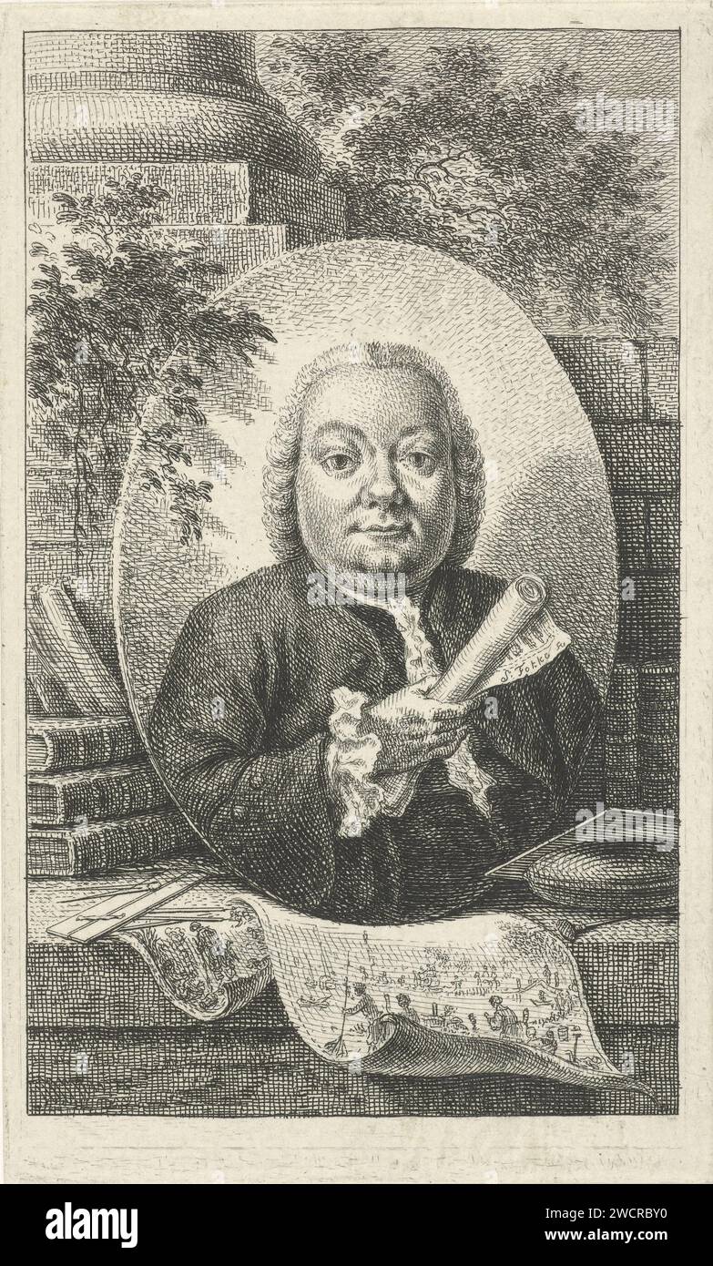 Self -portrait of Simon Fokke, Simon Fokke, 1722 - 1784 print Self ...