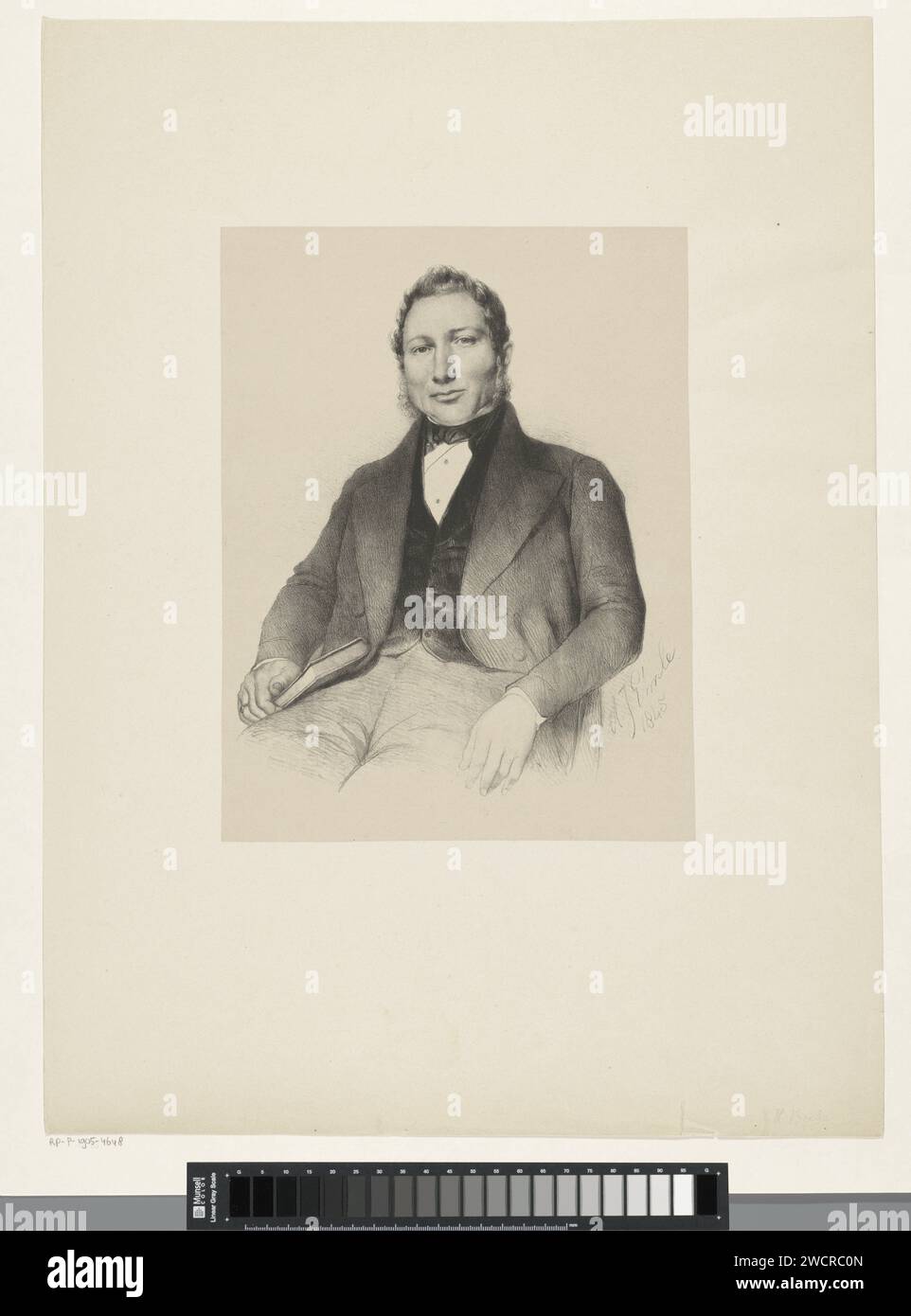 Portrait of H. Beeke, Adrianus Johannes Ehnle, 1845 print The person ...