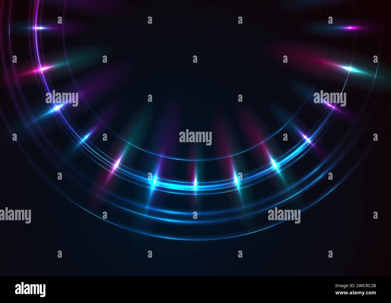 Colorful neon laser rings abstract hi-res stock photography and images ...
