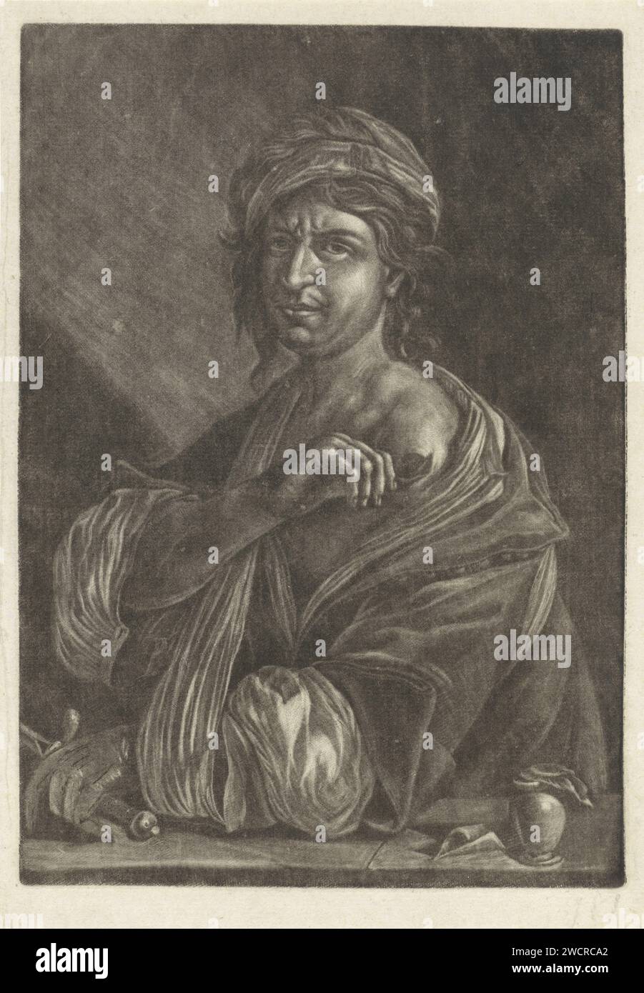 Wounded man with a sword, Jan Thomas (attributed to), 1642 - 1678 print ...