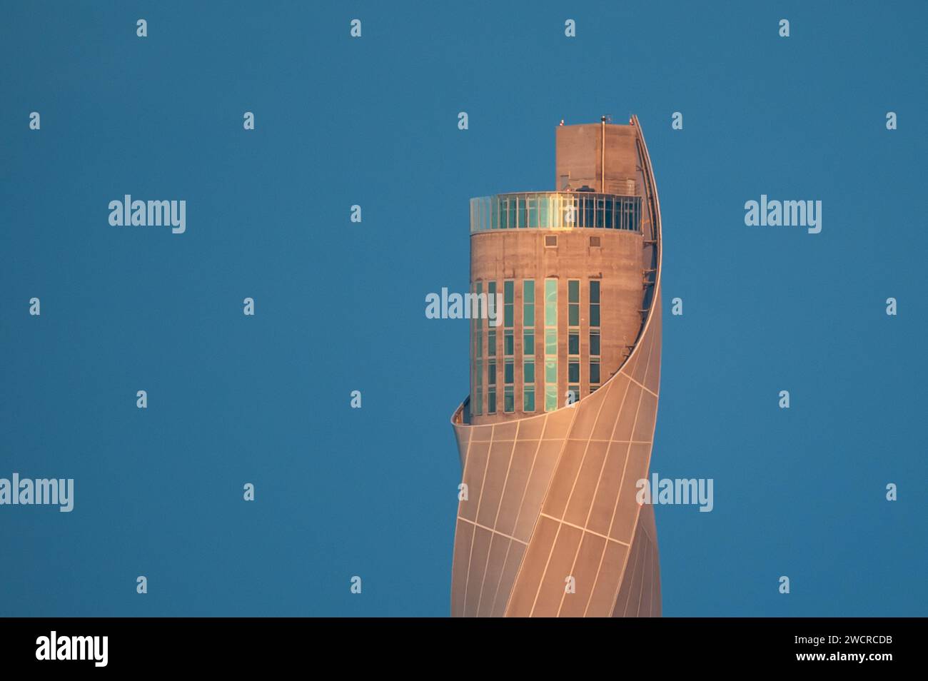 Rottweil, Germany. 16th Jan, 2024. The TK-Elevator test tower can be ...