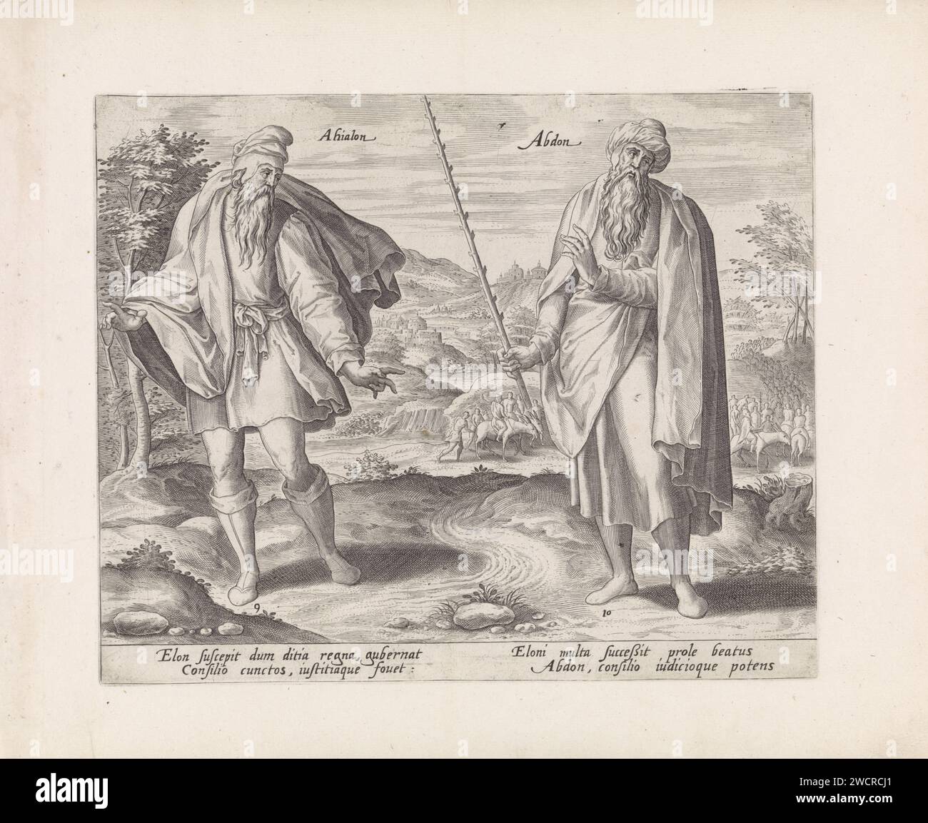 Elon en Abdon, Hans Collaert (I) (attributed to), after Jan Snellinck ...