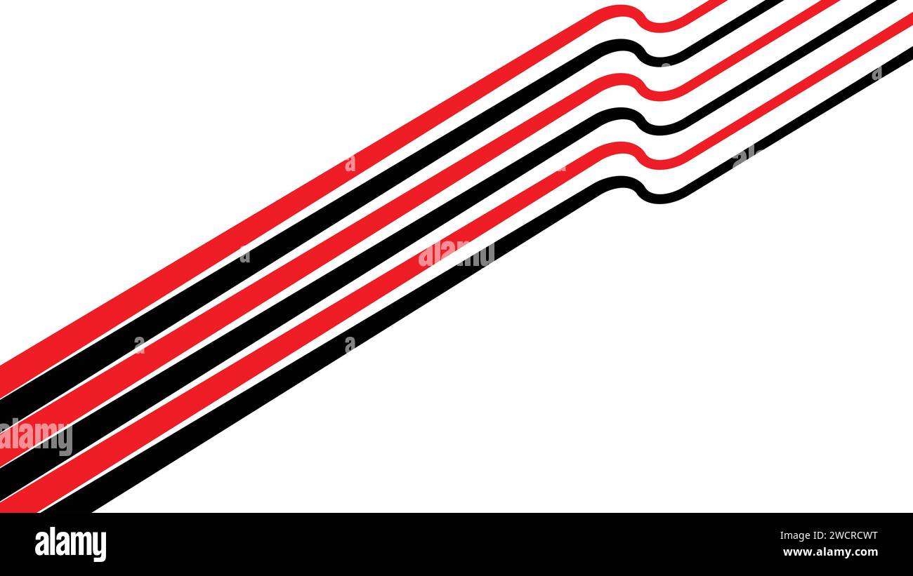 3D red and blue lines in perspective with yellow elements abstract ...