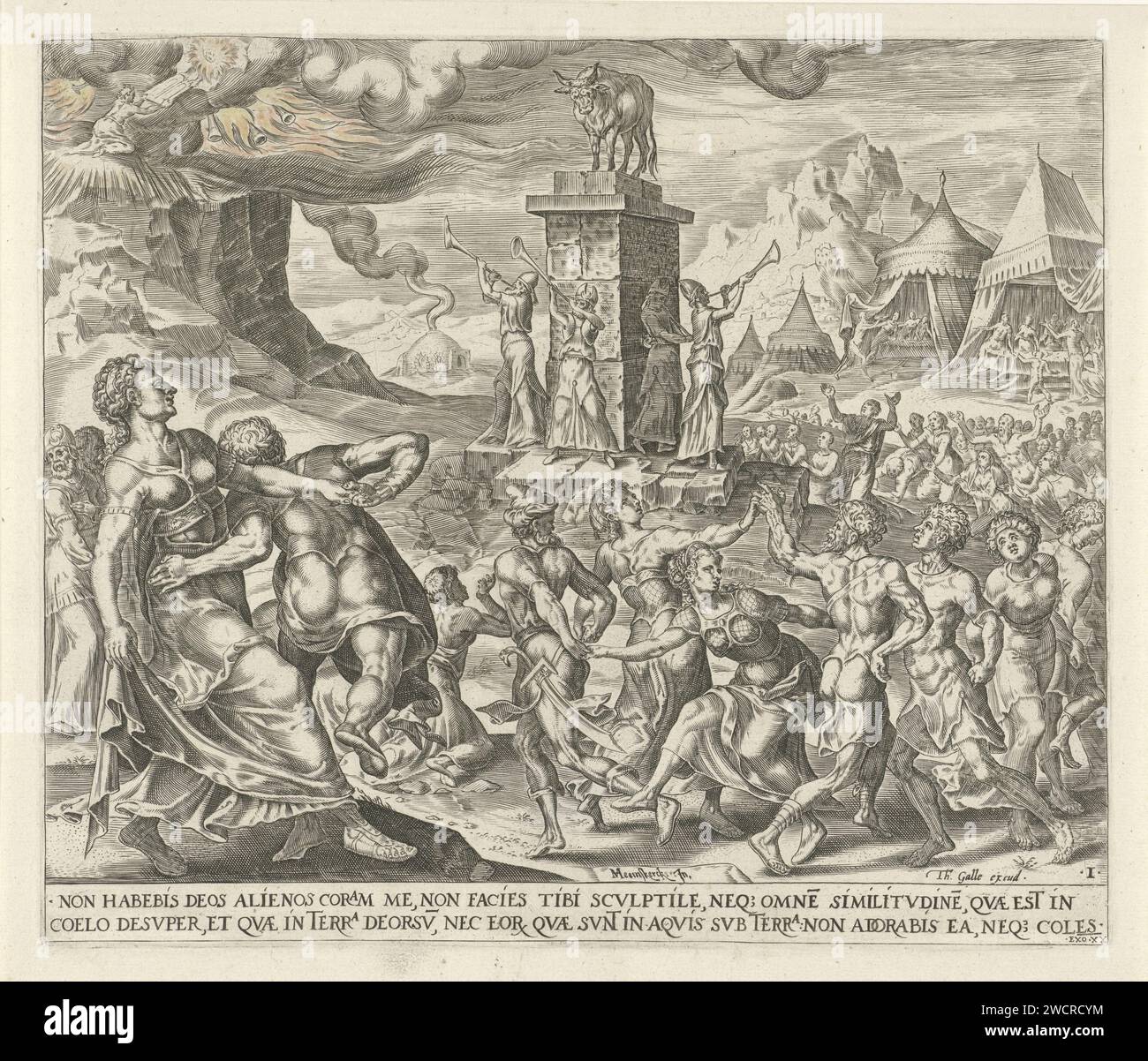 Israelites Dancing around the Golden Calf, Harmen Jansz Muller, After ...