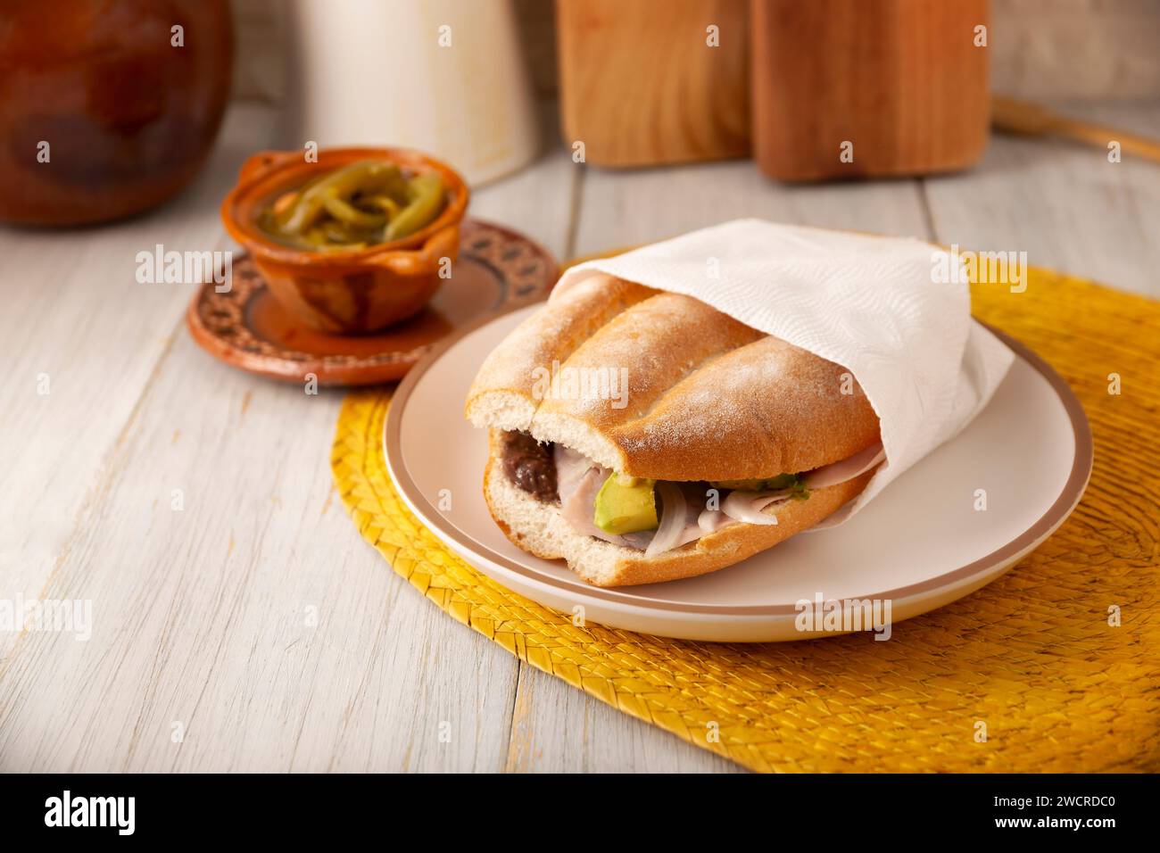 Mexican ham sandwich, in Mexico it is called Torta de Jamon, it is the ...