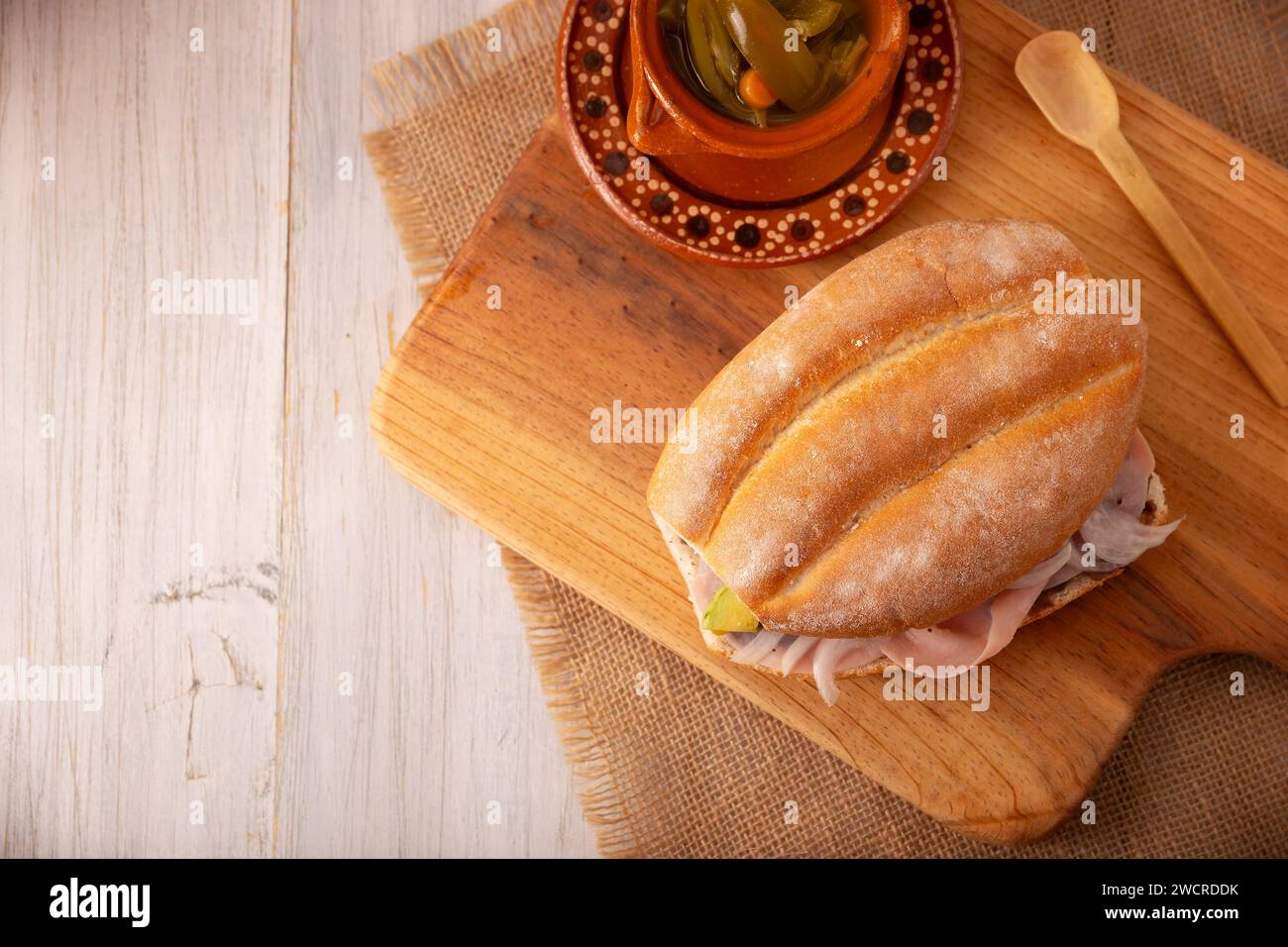 Mexican ham sandwich, in Mexico it is called Torta de Jamon, it is the ...