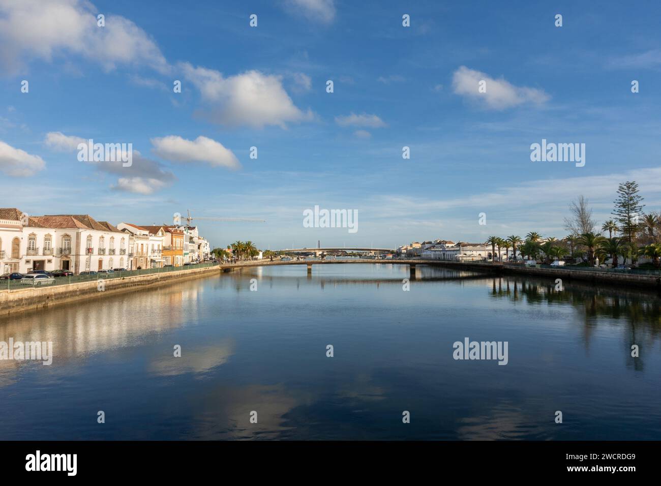 Gilao River And Bridges In Tavira Portugal January 2, 2024 Stock Photo ...