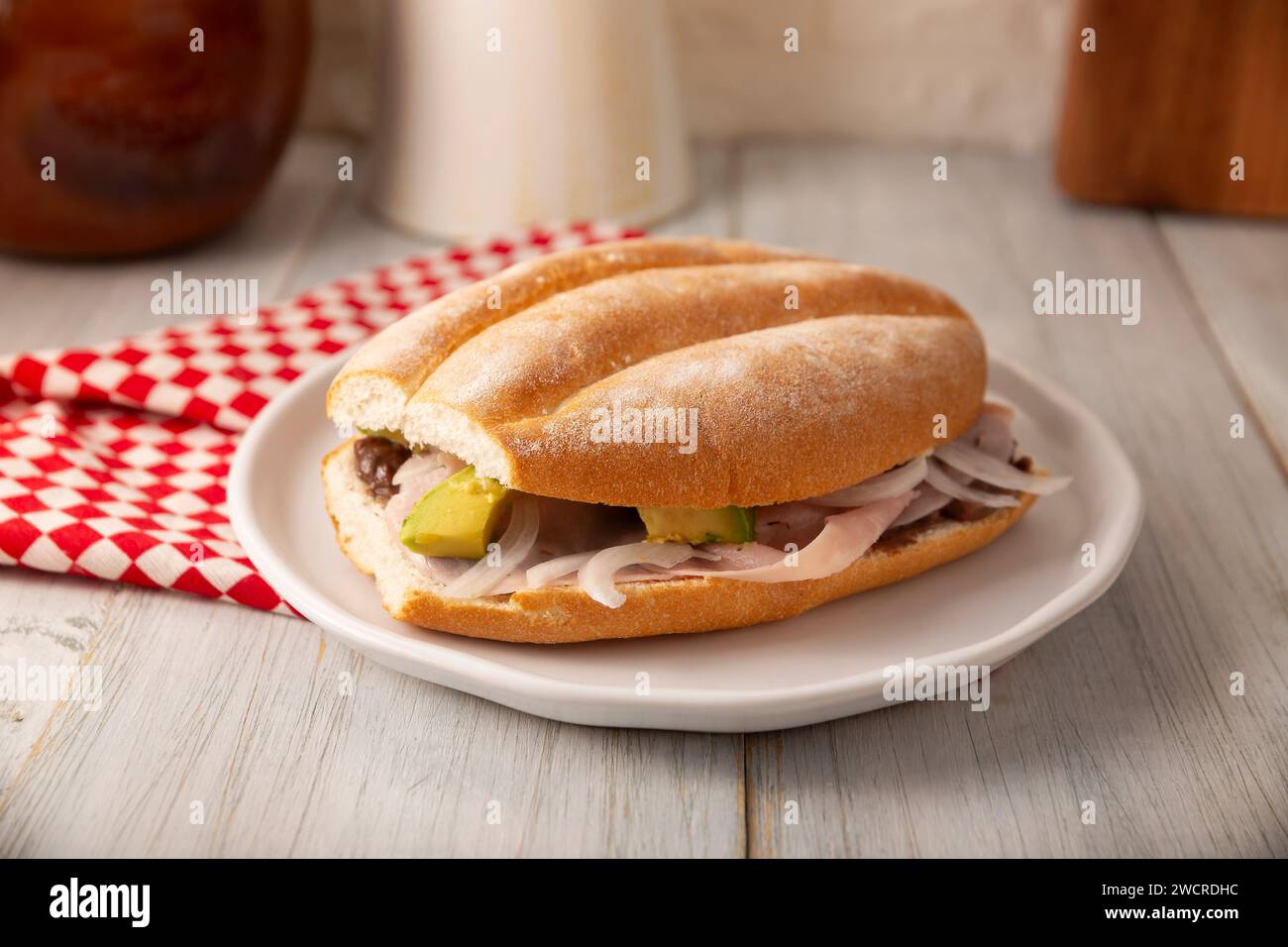 Mexican ham sandwich, in Mexico it is called Torta de Jamon, it is the ...