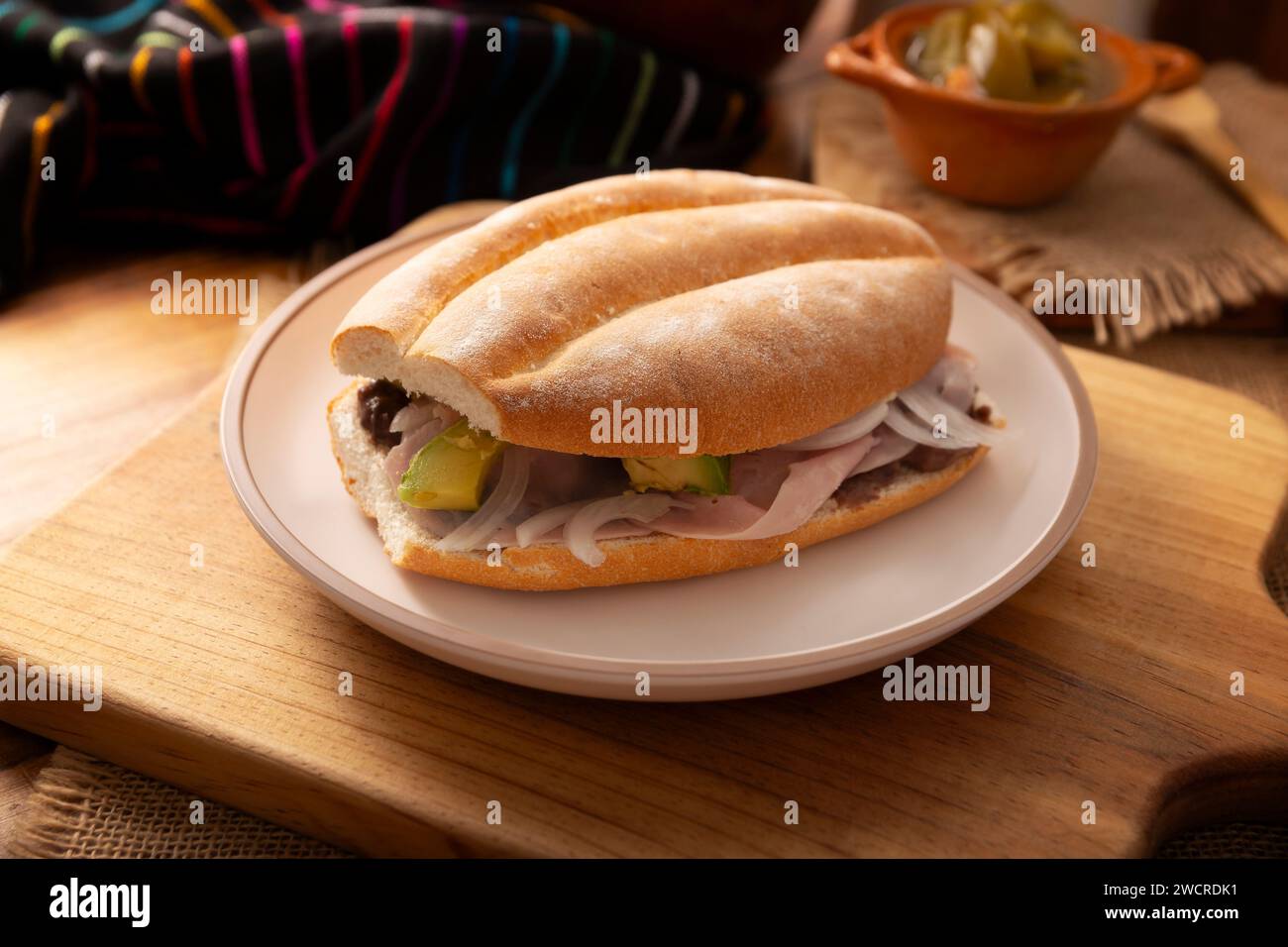 Mexican ham sandwich, in Mexico it is called Torta de Jamon, it is the ...