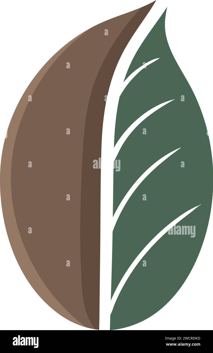 Sticker green leaf icon Stock Vector Images - Alamy