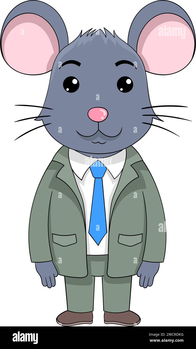 The rat character wears a tie and suit Stock Vector Image & Art - Alamy