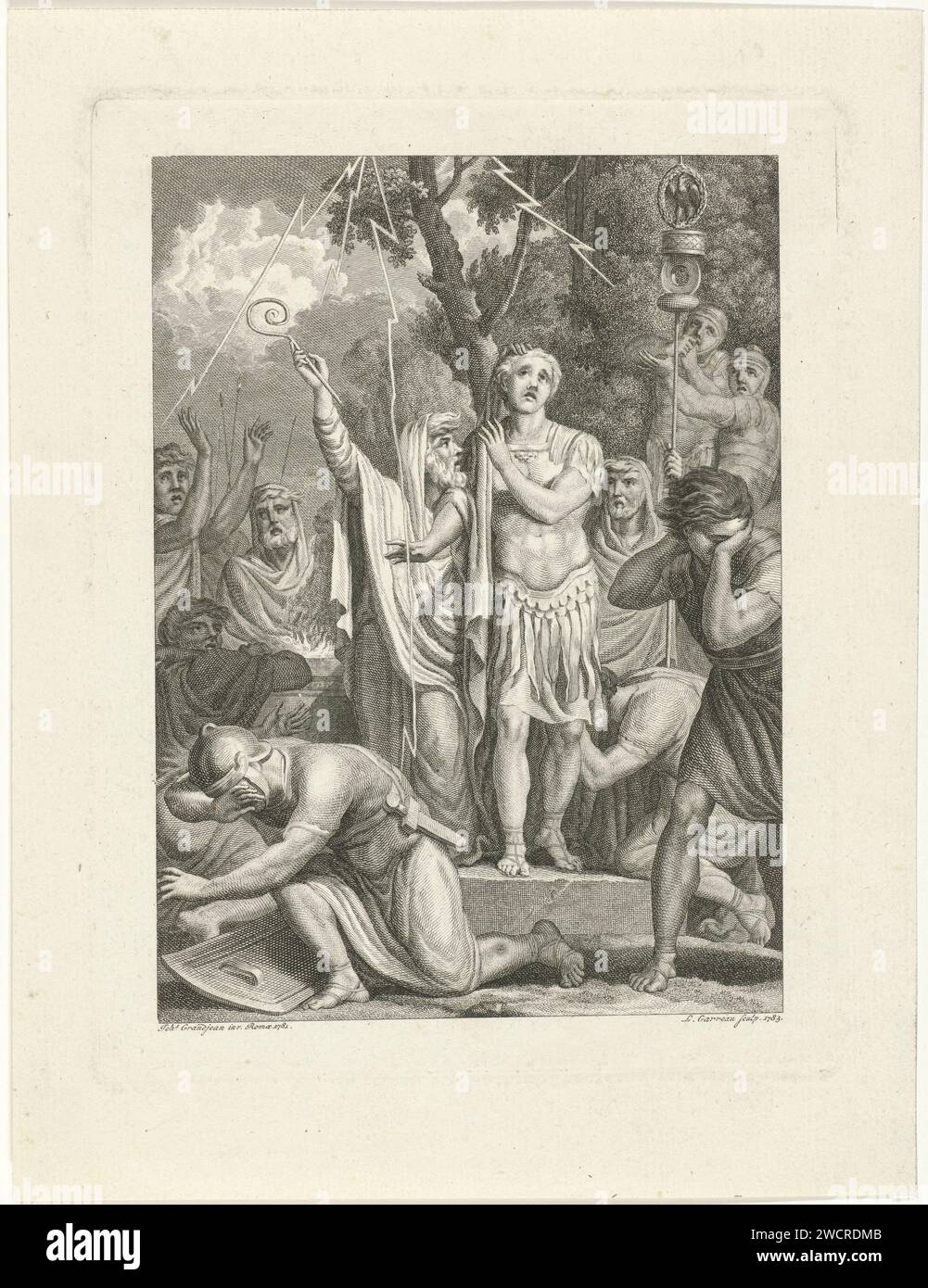 Arminius asks the Druids, Louis E.F. Garreau, After Jean Grandjean ...