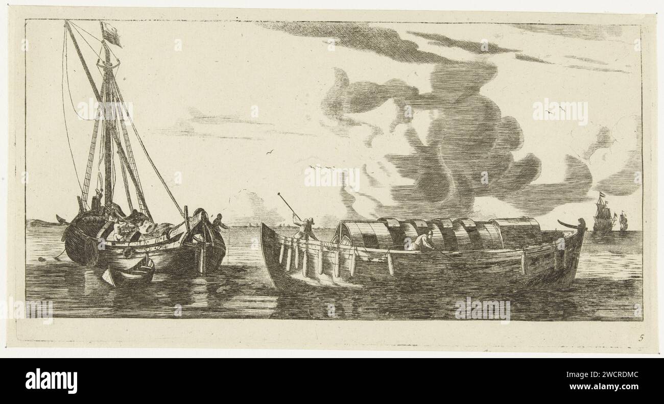 Two ships: an Amsterdammer lighter and a Wieringer lighter, Anonymous ...
