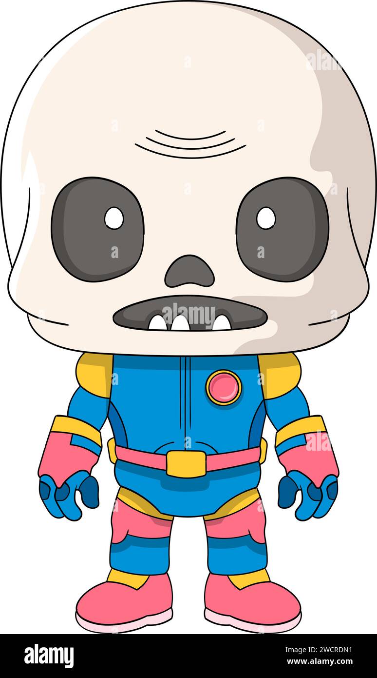 scary skull-headed robot Stock Vector Image & Art - Alamy