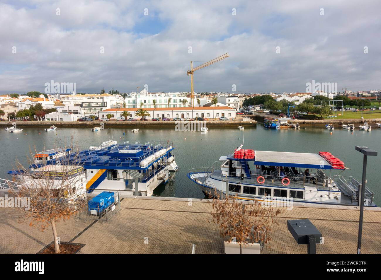 The Tavira Island Ferry Moored At The Ferry Terminal In Tavira Portugal ...