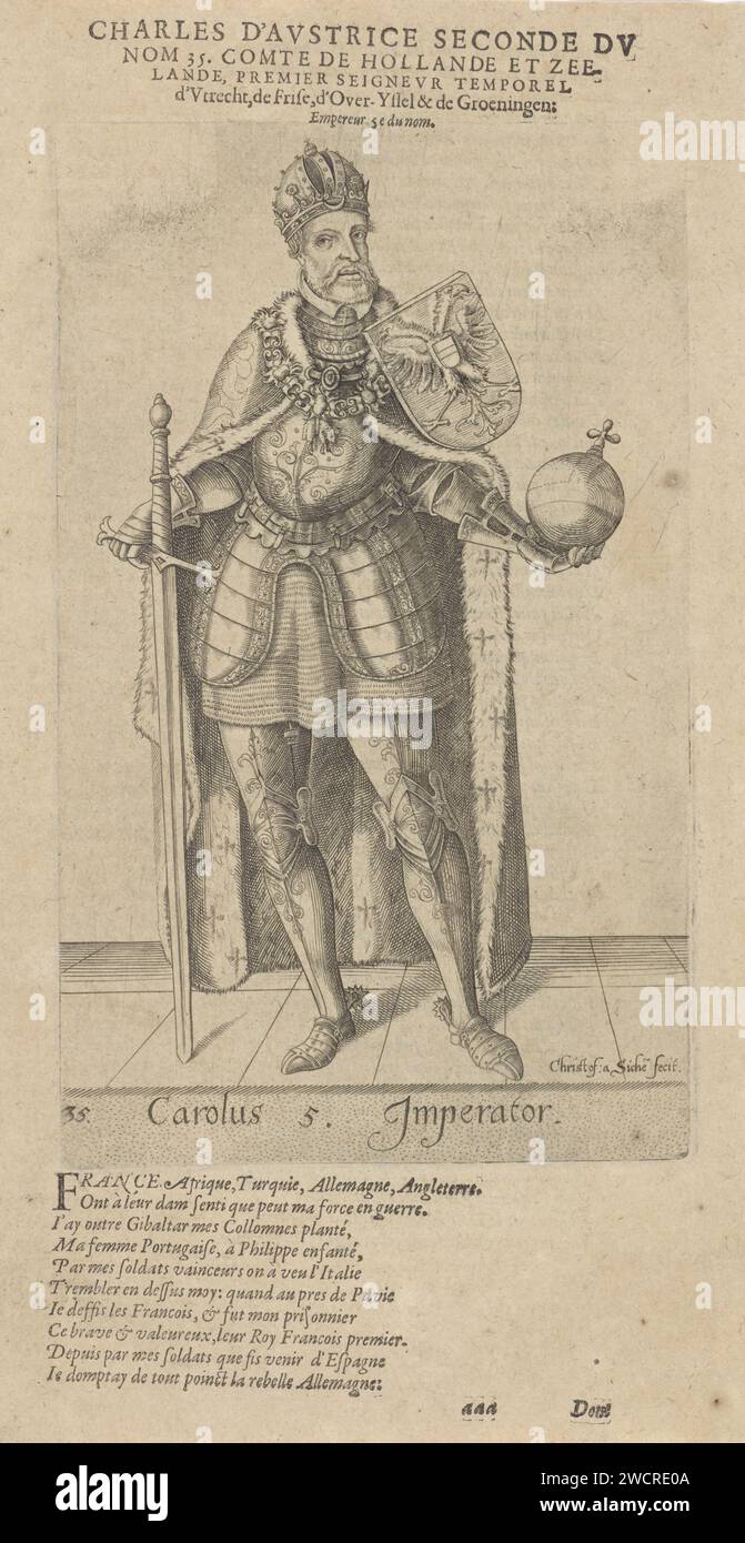 Portrait of Charles V of Habsburg, German Emperor, King of Spain ...