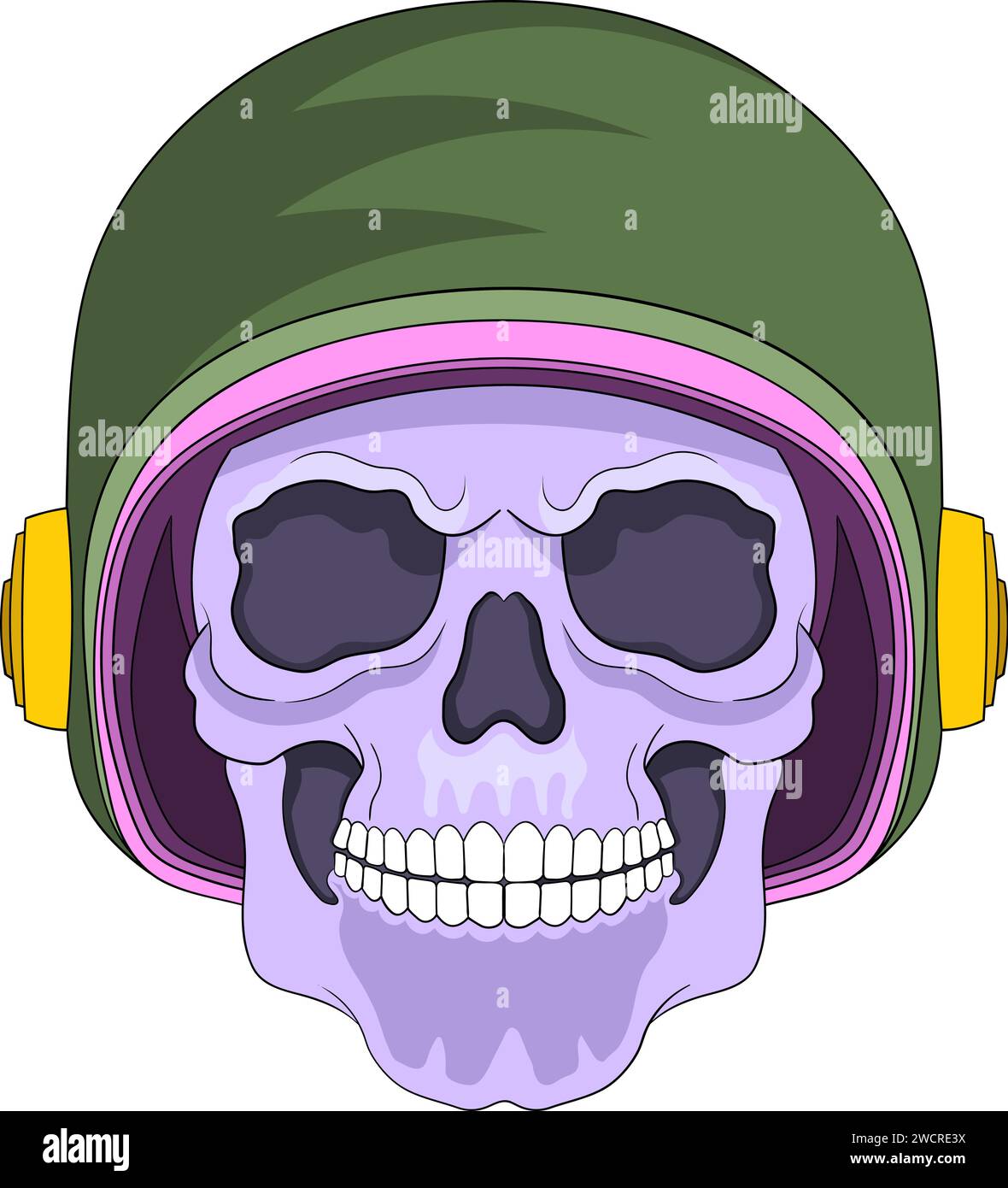 skulls wear helmets for safety Stock Vector Image & Art - Alamy