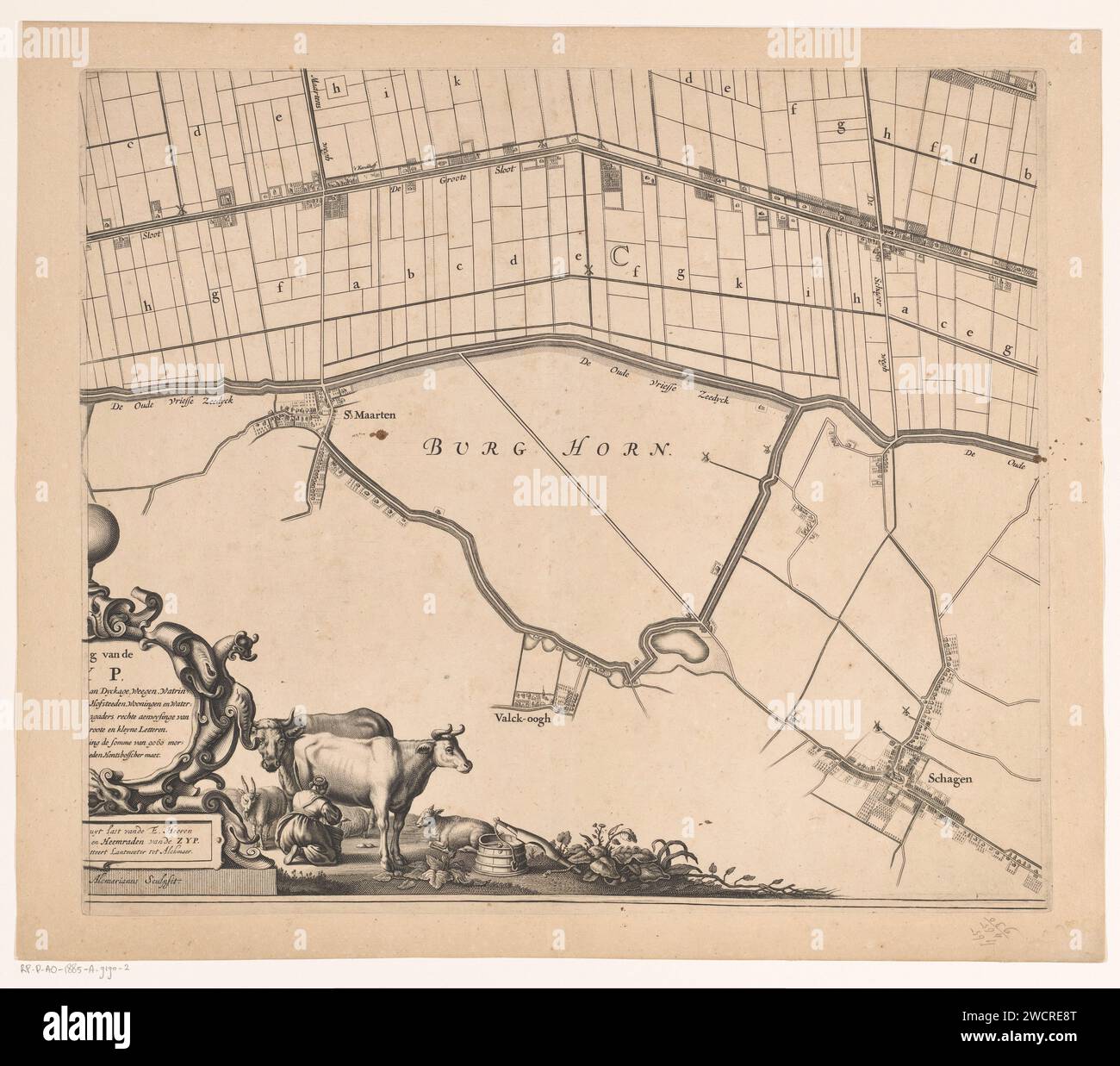 Map of the Zijpe and Hazepolder (Share in the middle), Reinier van ...