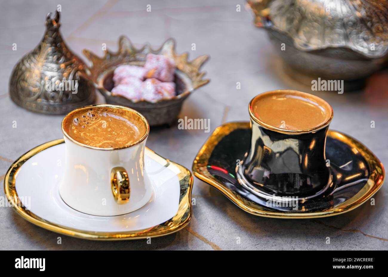 Traditional ottoman coffee cups hi-res stock photography and images - Alamy