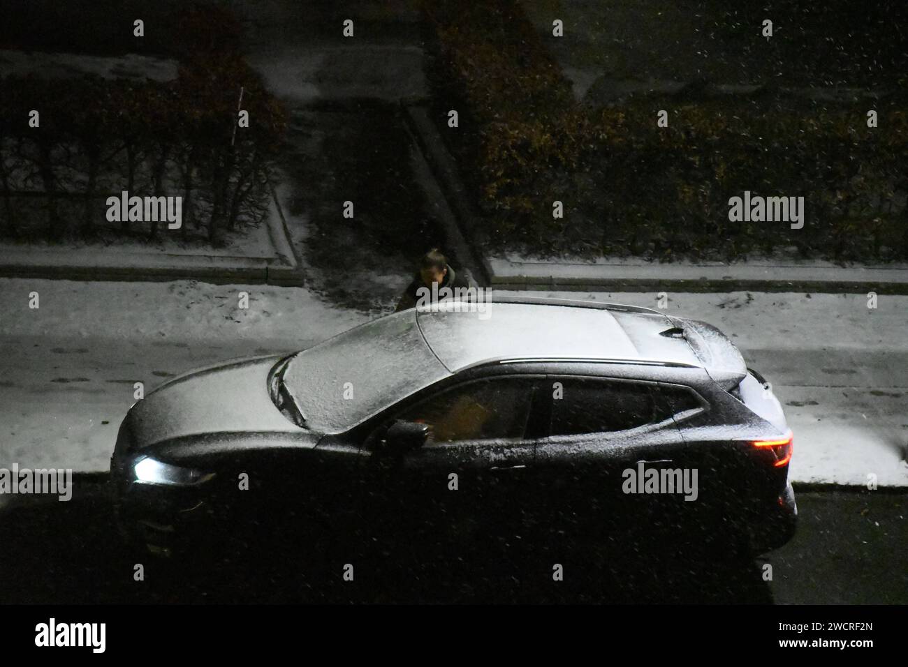 Copenhagen, Denmark /17 January 2024/.Harsh snow fall weather in ...