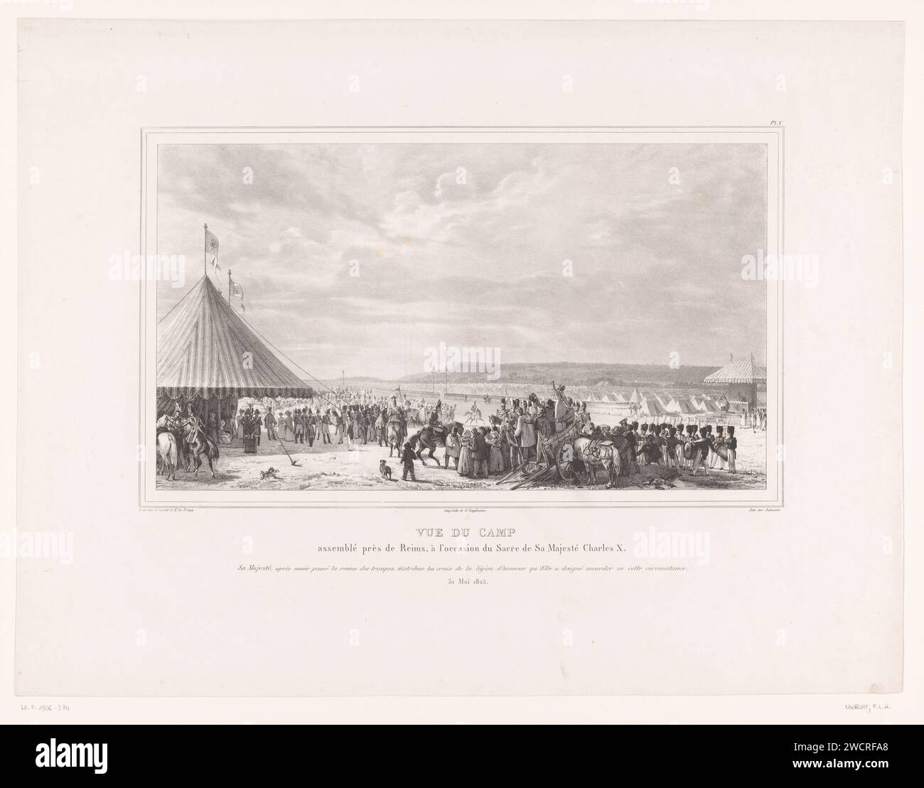 View of the tent camp, founded on the occasion of the coronation of ...