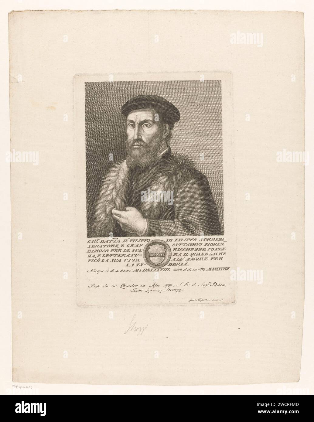 Portret Van Filippo Strozzi, Gaetano Vascellini, After Unknown, 1755 ...