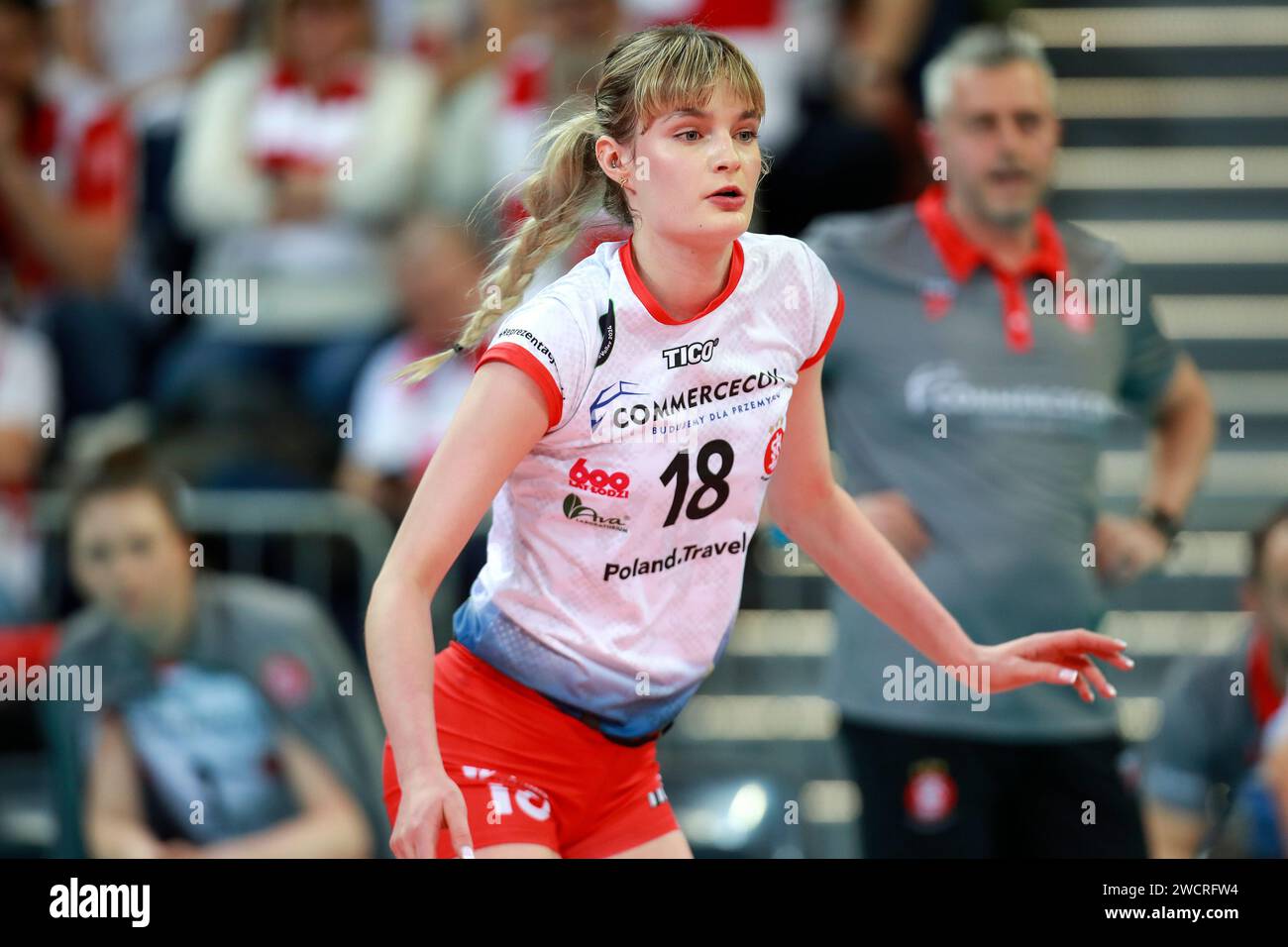 Lodz, Poland. 16th Jan, 2024. JULITA PIASECKA during the Volleyball ...