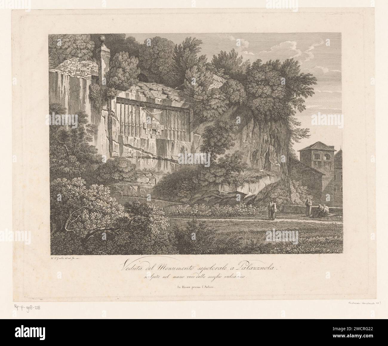 View of a burial monument in Palazzuolo, Wilhelm Friedrich Gmelin, 1811 ...