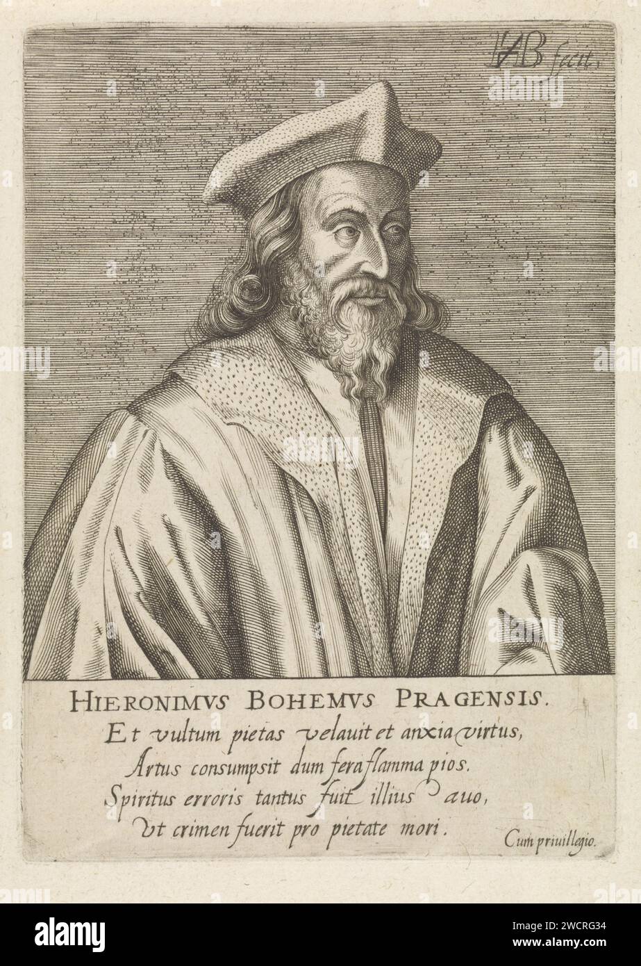 Portrait of Hieronymus van Praag, Hendrick Hondius (I), 1599 print Bust ...
