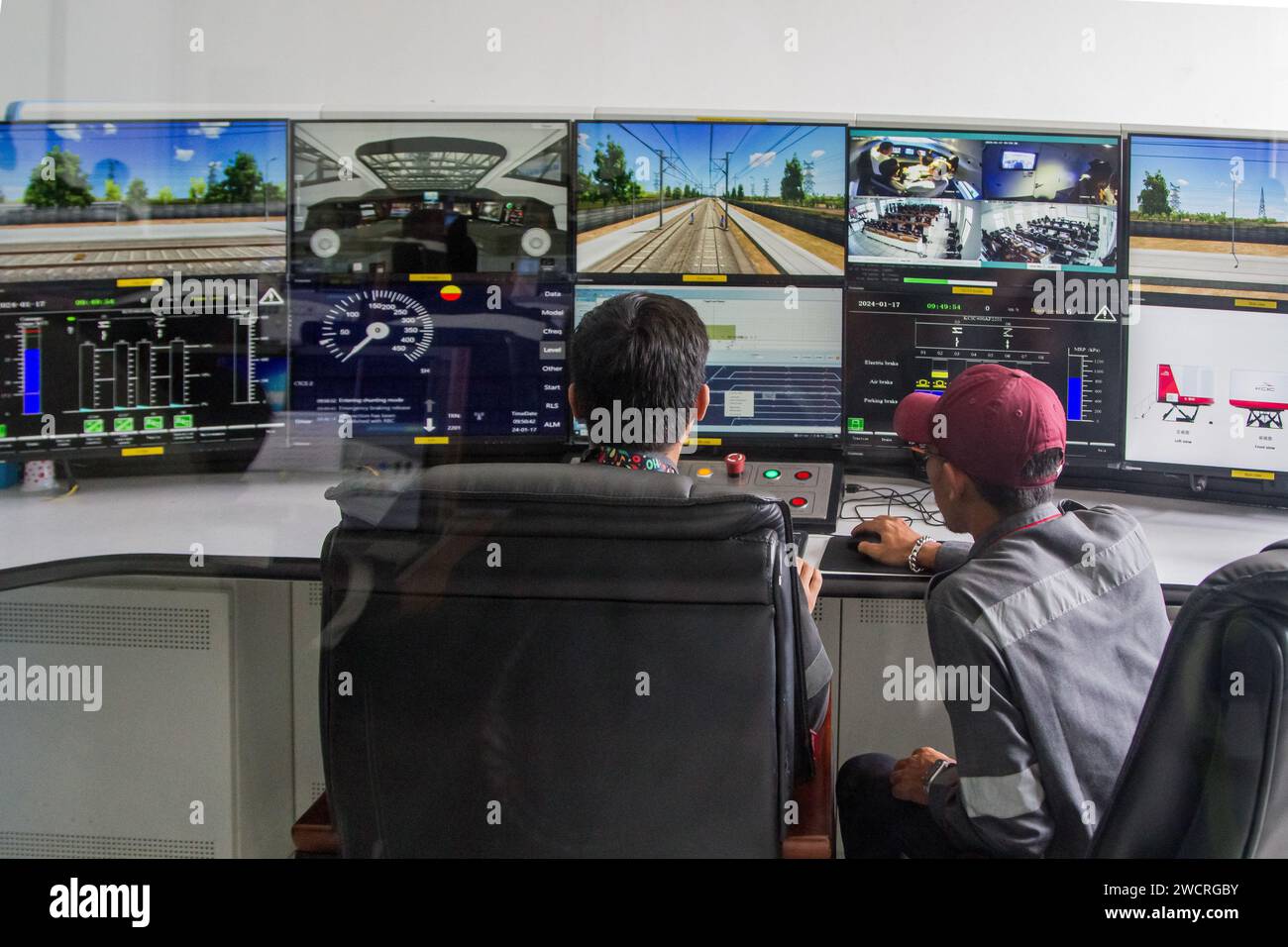 Bandung, West Java, Indonesia. 17th Jan, 2024. Officers gives ...