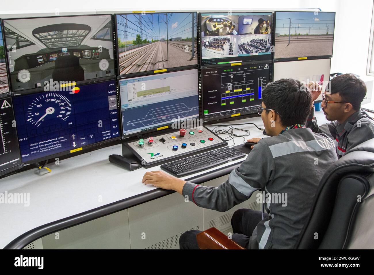 Bandung, West Java, Indonesia. 17th Jan, 2024. Officers gives ...