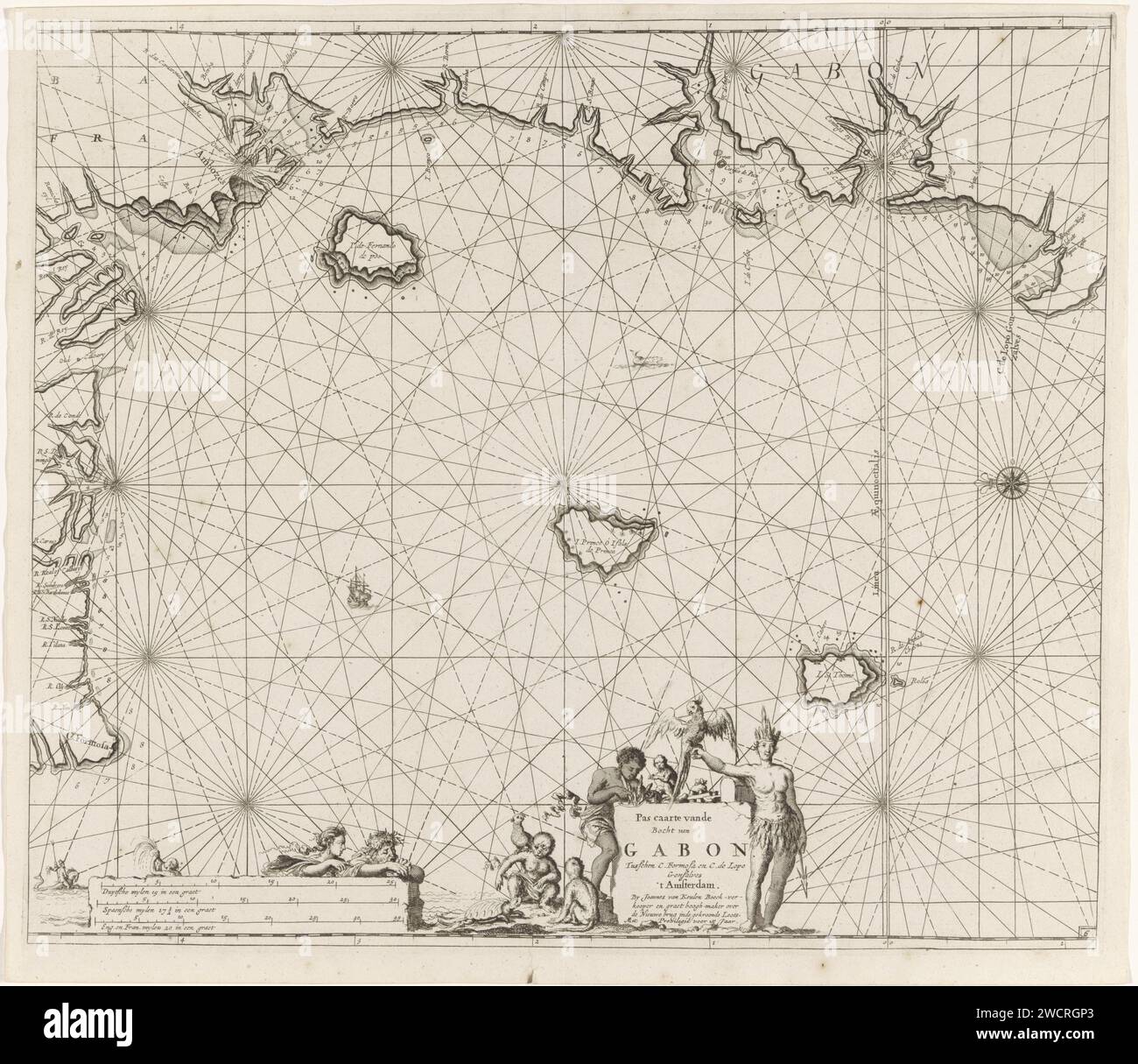 Coast of the coast of Equatorial Guinea, Gabon and Cameroon, Jan Luyken ...