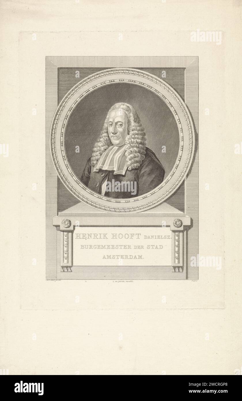 Portrait of Amsterdam mayor Hendrik Danielsz Hooft, Mathias de Sallieth ...