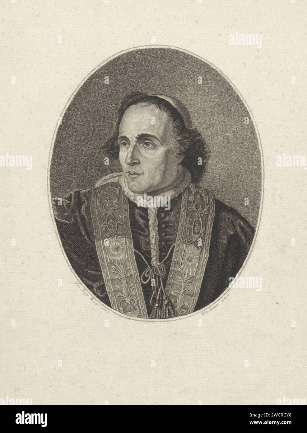 Portrait of Pope Pius VII, Willem van Senus, after Jean -Baptiste ...