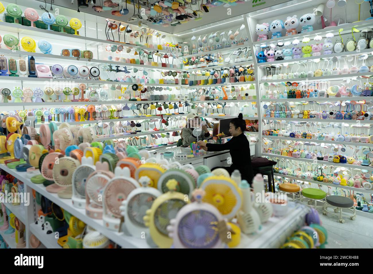 People select goods at Yiwu International Trade City in Yiwu City, east ...