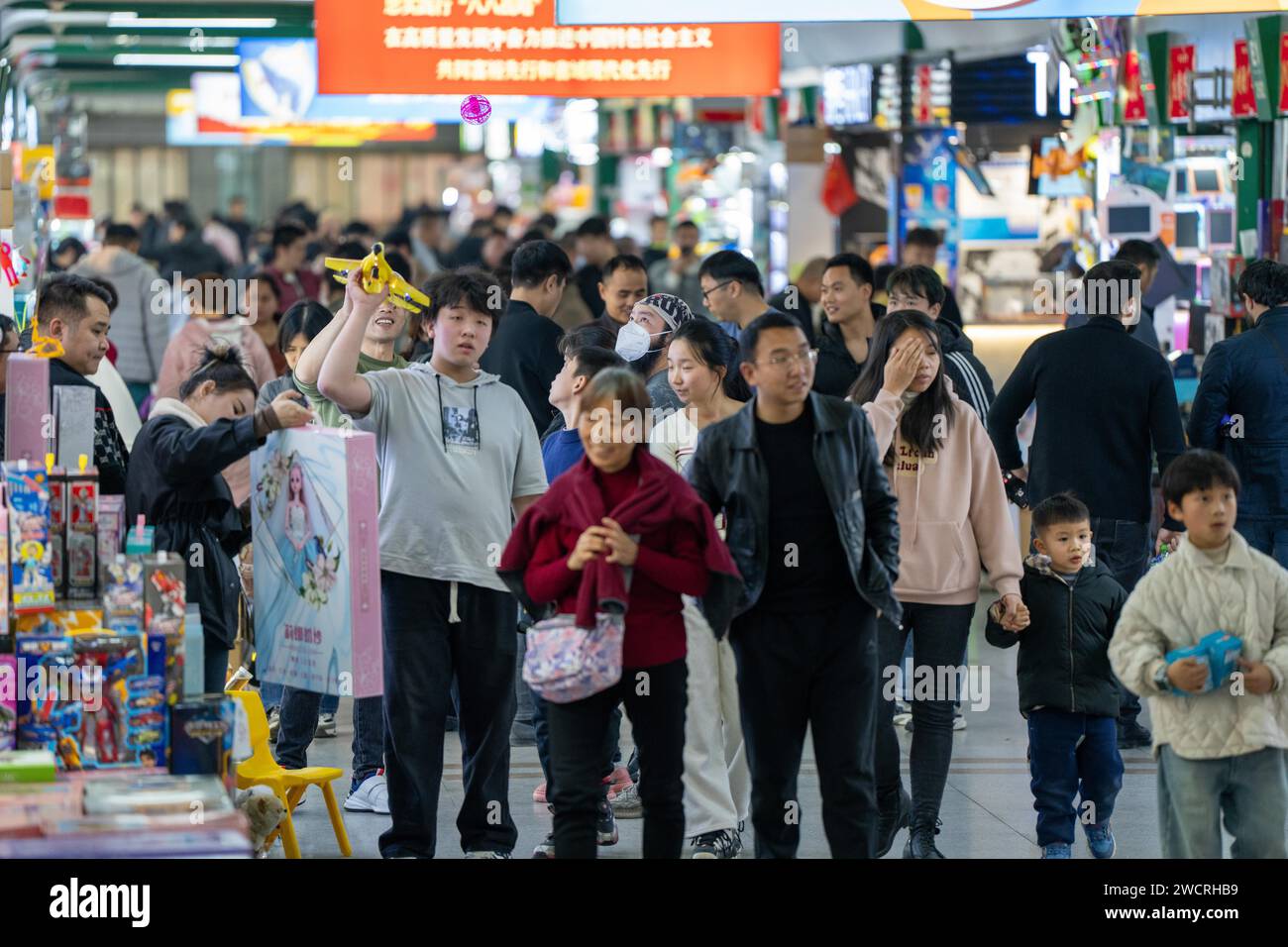 People select goods at Yiwu International Trade City in Yiwu City, east ...