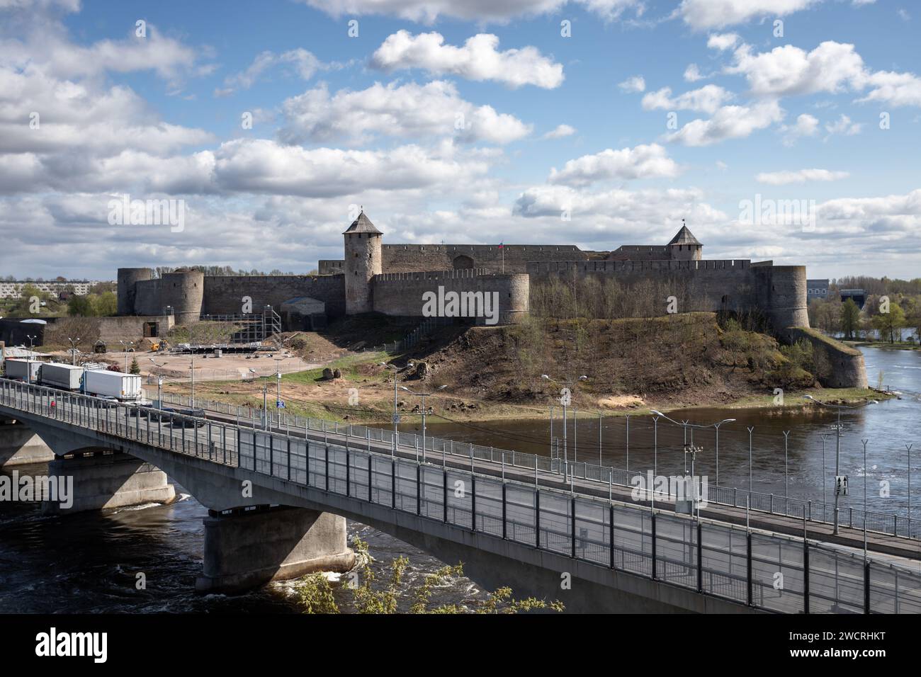An aerial view of a Fortress in Narva, Estonia Stock Photo - Alamy