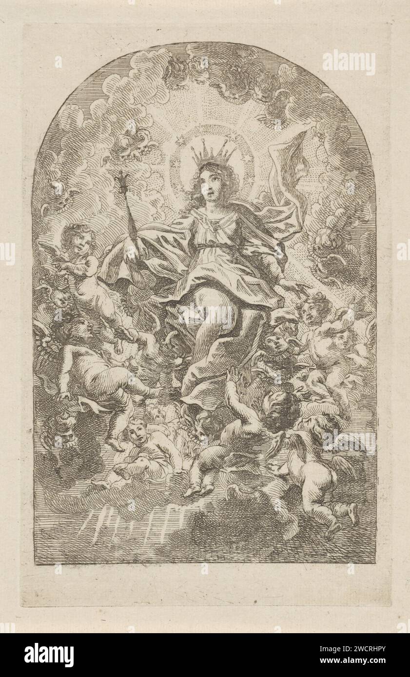 Ascension of Maria, Cornelis Schut (I), 1618 - 1655 print Maria ...