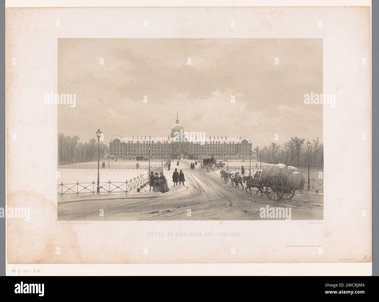 View of the Hôtel des Invalides and the Esplanade, Louis Jules Arnout ...