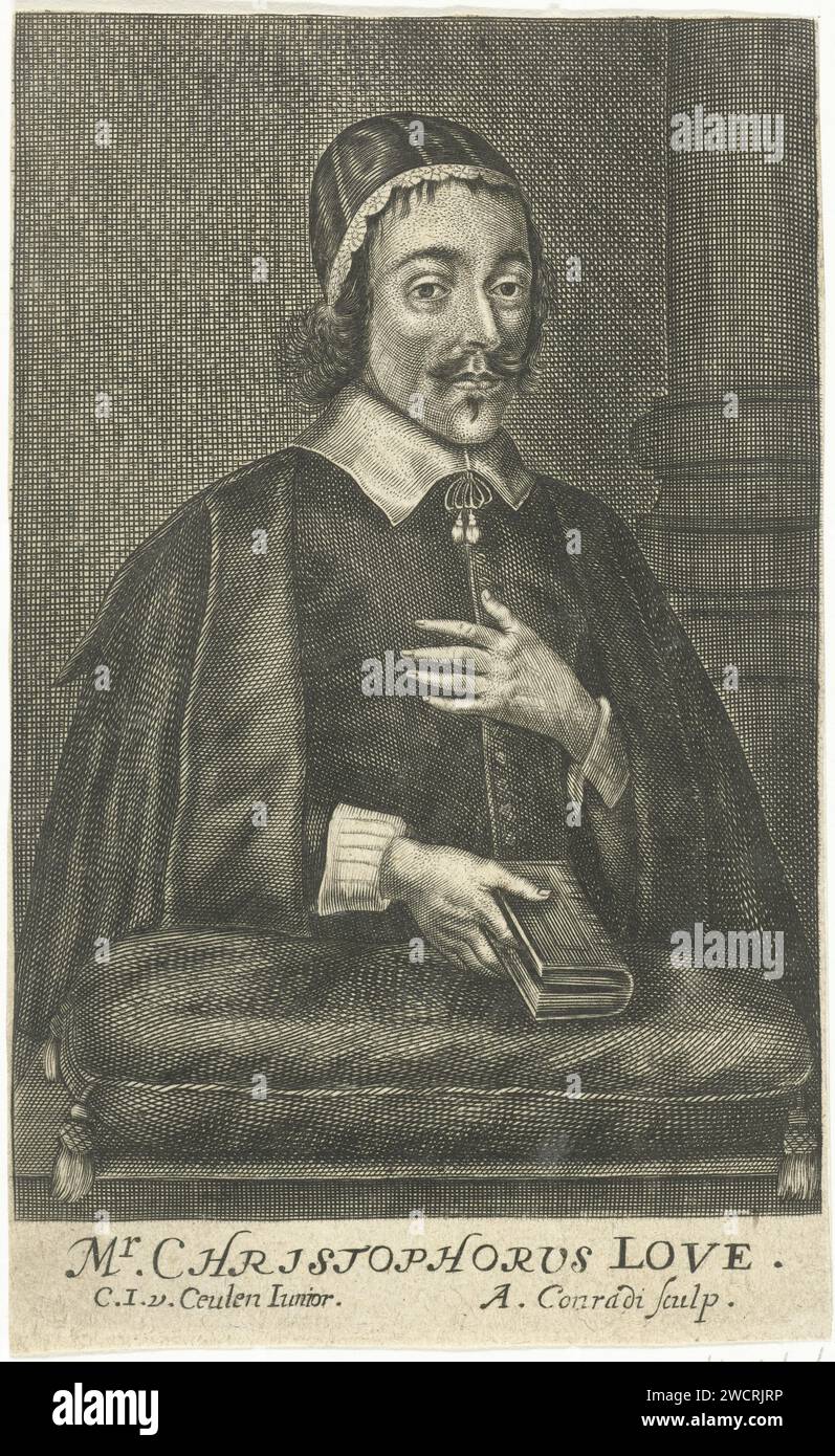 Portret Van Christopher Love Abraham J. Conrad, after Cornelis Janssens ...