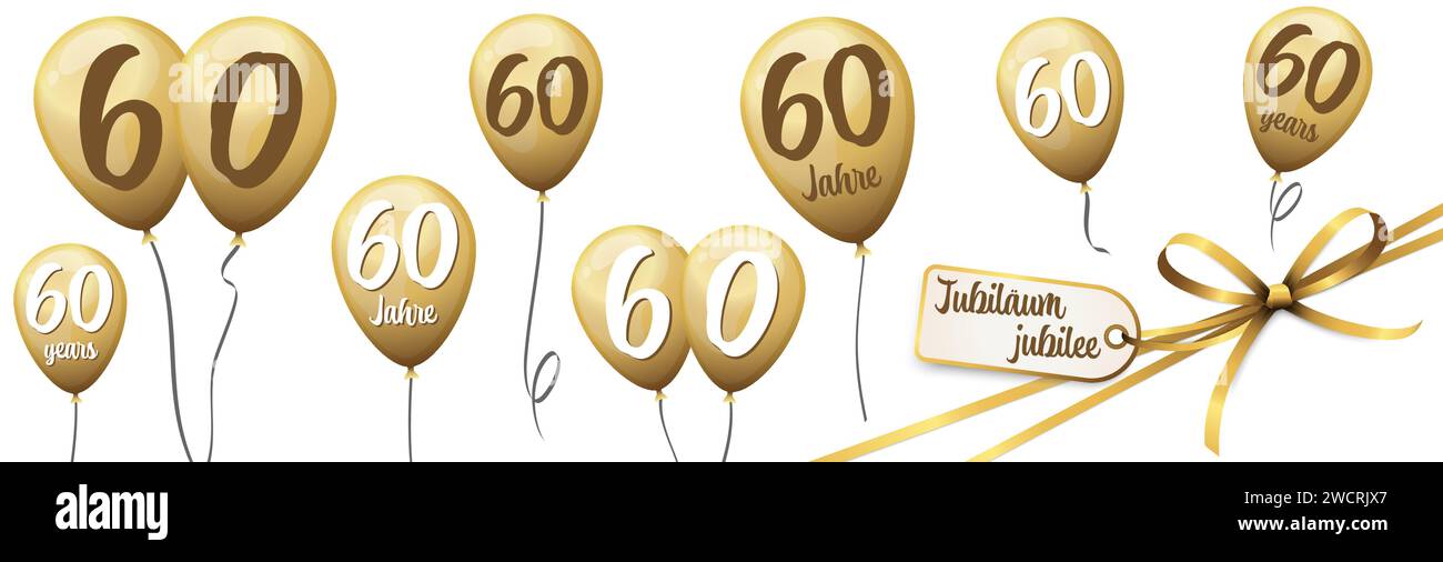 eps vector illustration file with business golden jubilee balloons ...