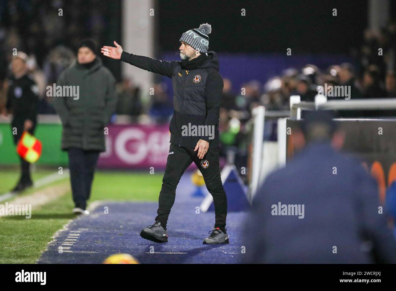 Eastleigh, UK. 16th Jan, 2024. Newport County Manager Graham Coughlan ...